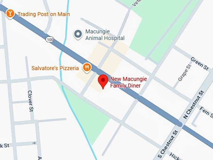 16. new macungie family diner map