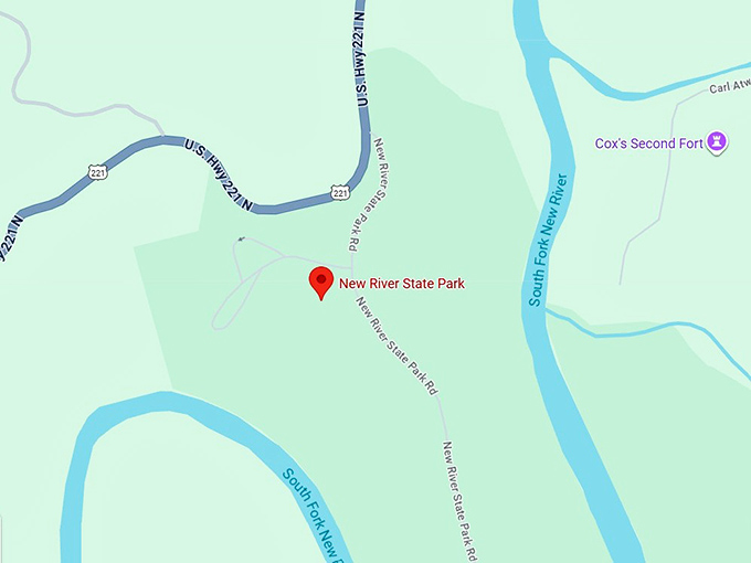 16. new river state park map