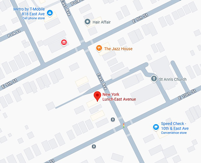 16. new york lunch east avenue map