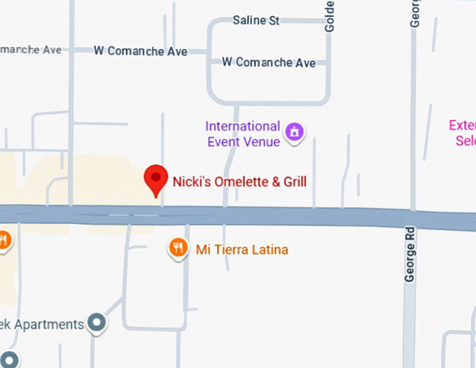 nicki&rsquo;s omelette & grill map