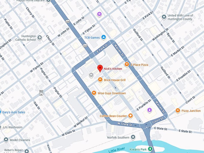 16. nick's kitchen map