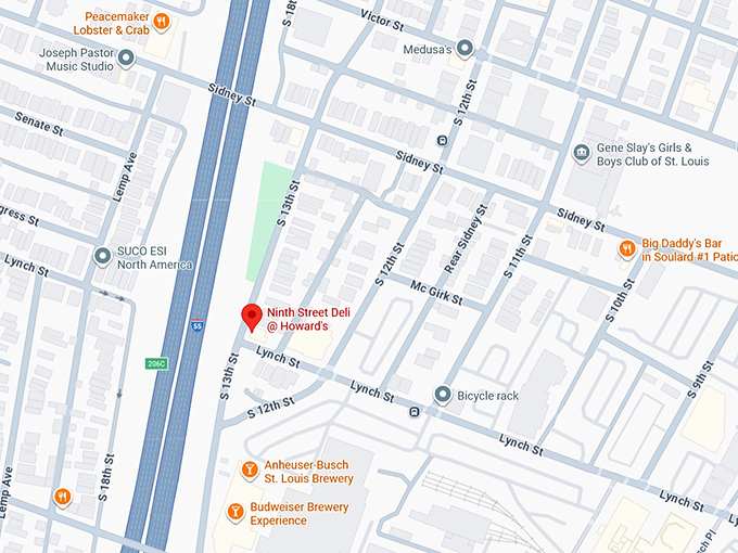 16. ninth street deli @ howard's map