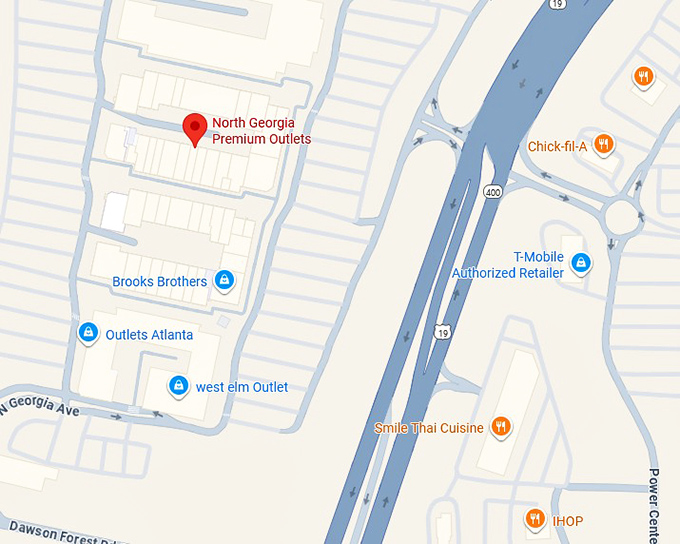 north georgia premium outlets map