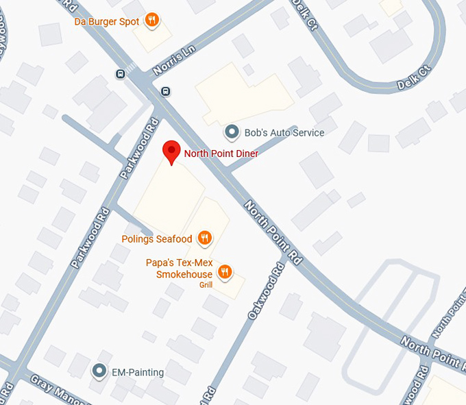 16. north point diner map