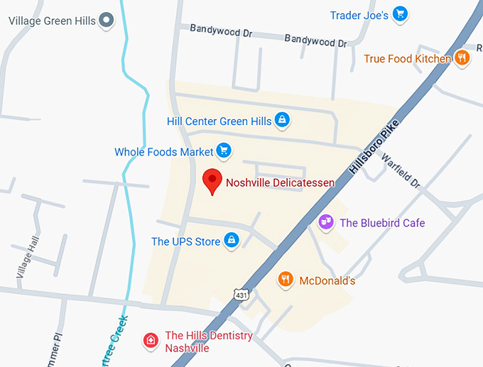 16. noshville delicatessen map