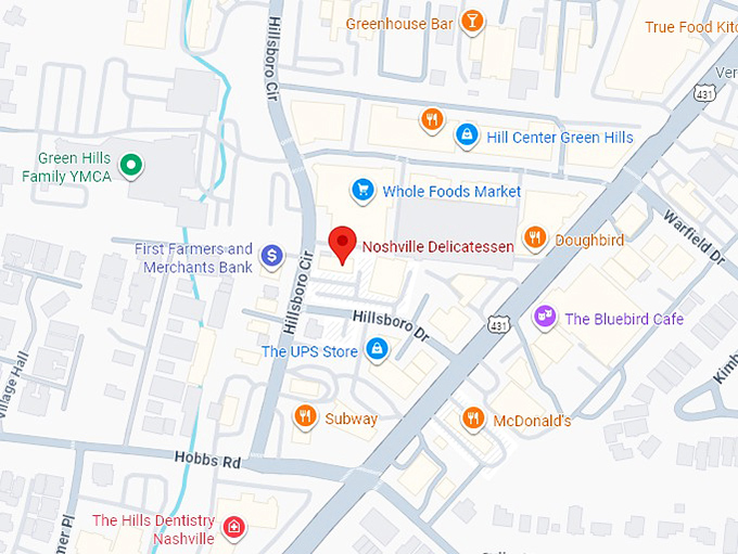 16. noshville delicatessen map