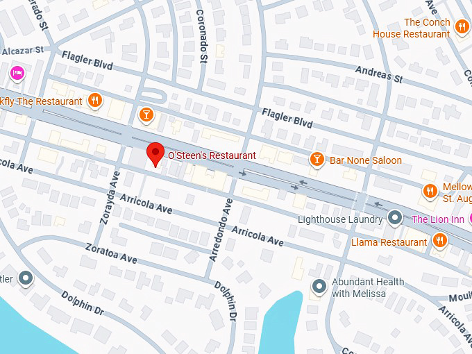 16. o'steen's restaurant map