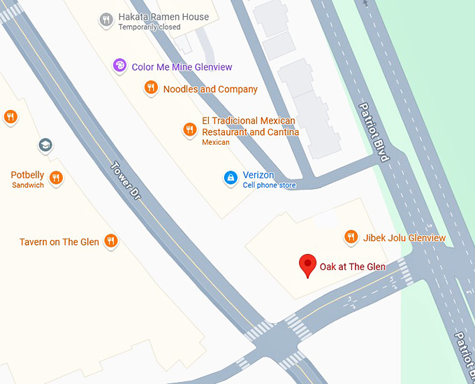 16. oak at the glen map