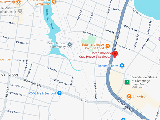 16. ocean odyssey crab house & seafood restaurant map