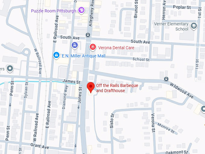 16. off the rails barbecue & drafthouse map