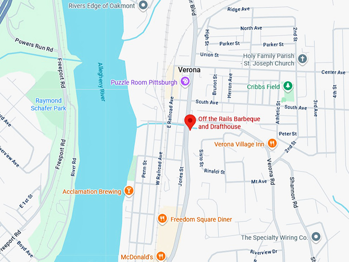 16. off the rails barbeque and drafthouse map