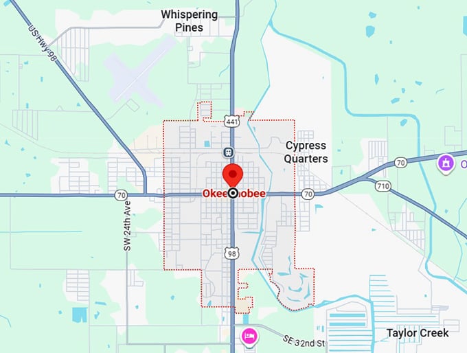 16. okeechobee, fl map