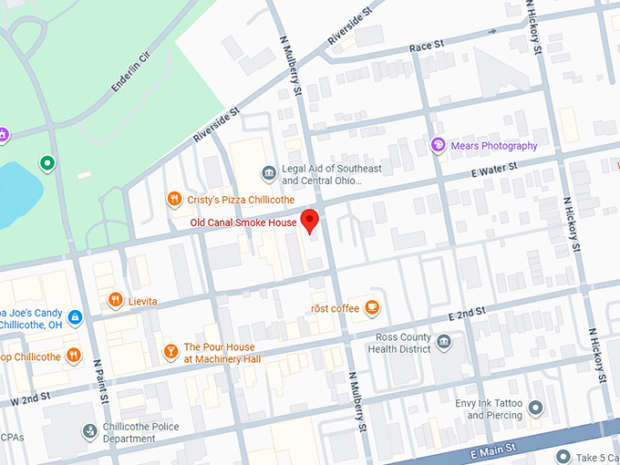 16. old canal smoke house map