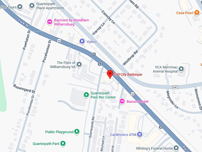 16. old city barbeque map