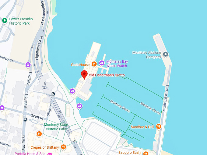 16. old fisherman&rsquo;s grotto map