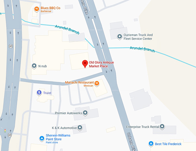 16. old glory antique market place map