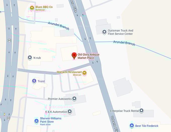 16. old glory antique market place map