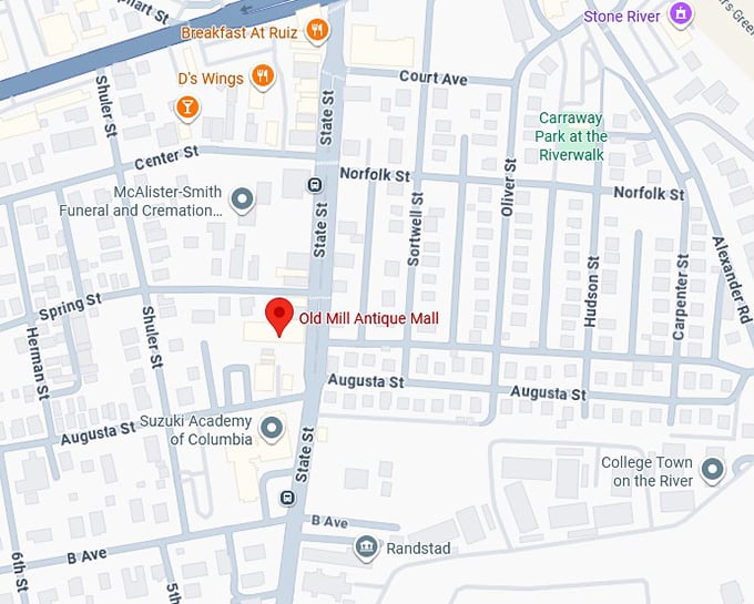 16. old mill antique mall map