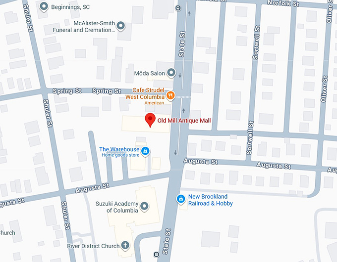 16. old mill antique mall map