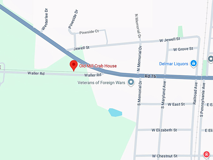 16. old mill crab house map