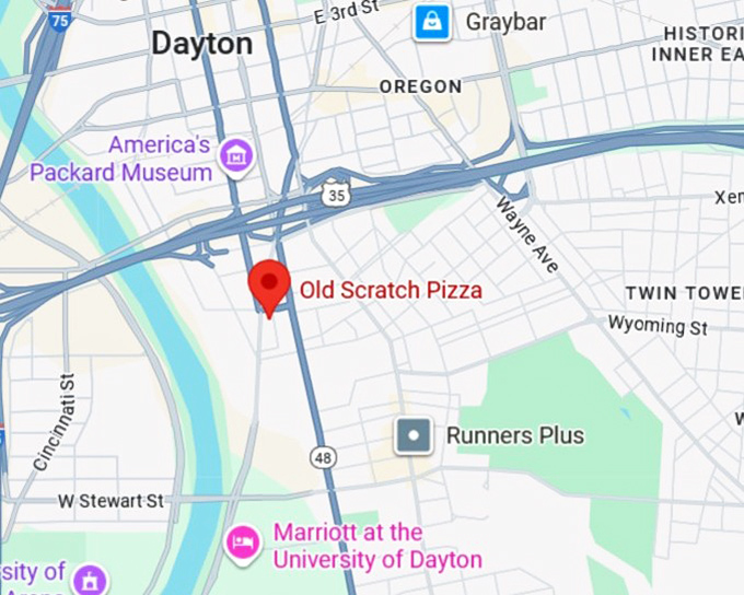 16. old scratch pizza map