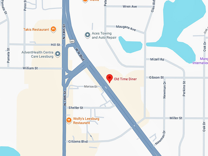 16. old time diner map