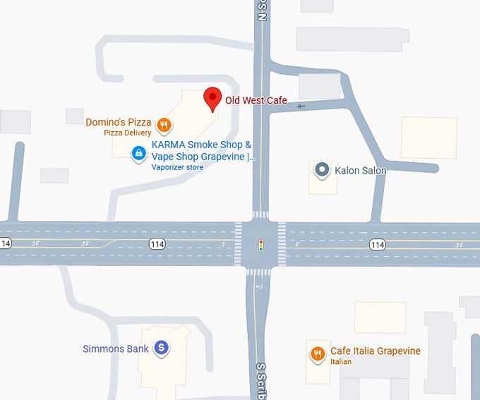 16. old west cafe map