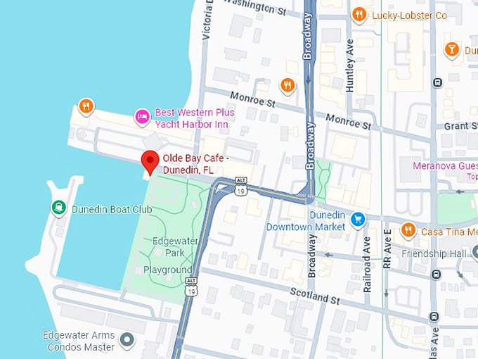 16. olde bay cafe dunedin, fl map