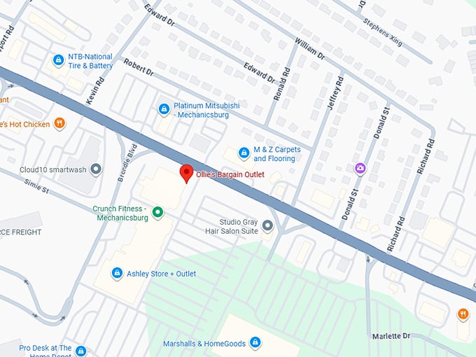 16. ollie&rsquo;s bargain outlet map