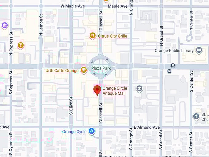 16. orange circle antique mall map