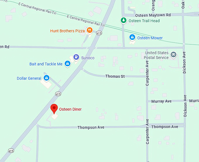 16. osteen diner map
