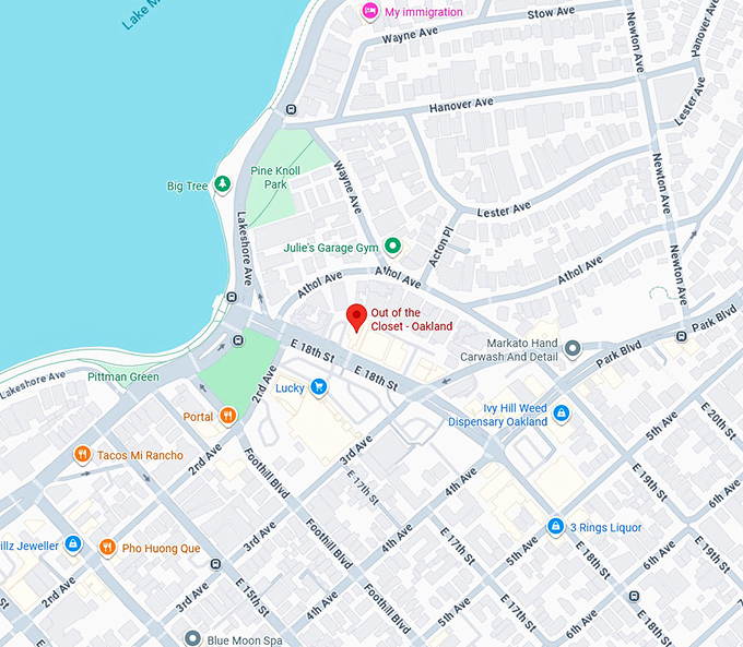 16. out of the closet oakland map