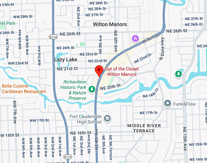 16. out of the closet wilton manors map