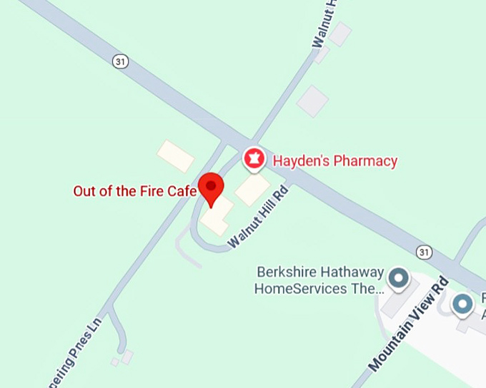 16. out of the fire caf&eacute; map