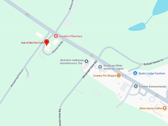 16. out of the fire caf&eacute; map