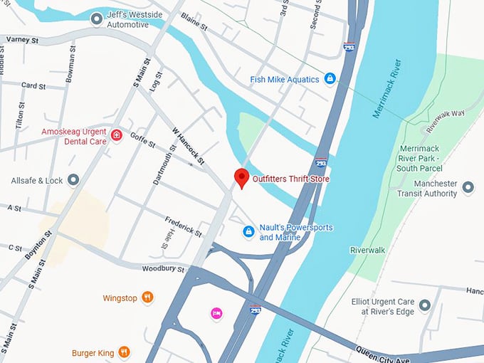 16. outfitters thrift store map