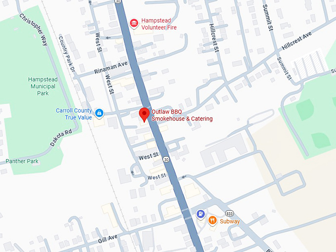 16. outlaw bbq smokehouse & catering map