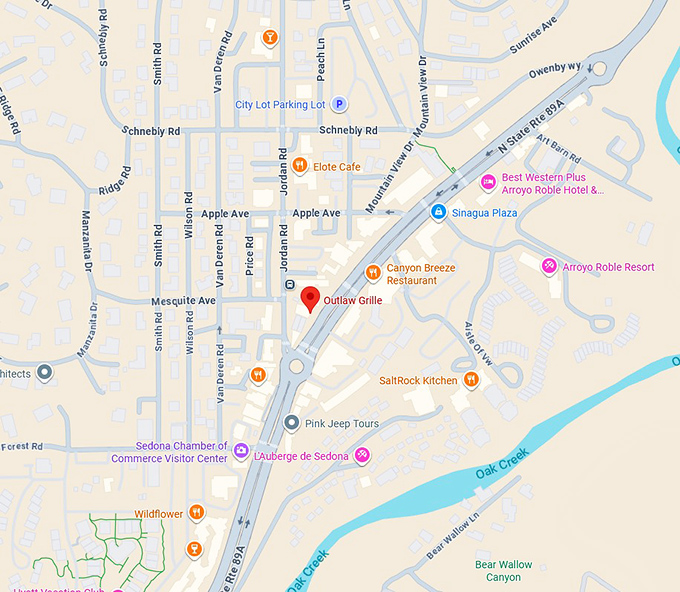 16. outlaw grill map