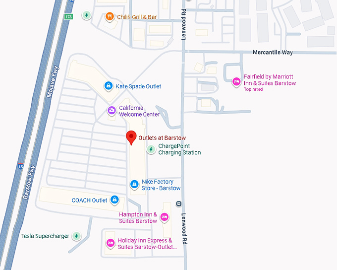 16. outlets at barstow map
