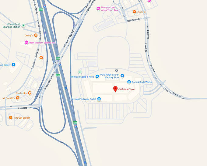 16. outlets at tejon map