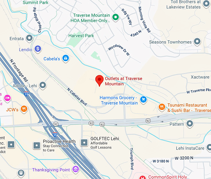 16. outlets at traverse mountain map