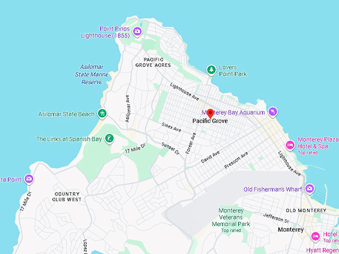 16. pacific grove map