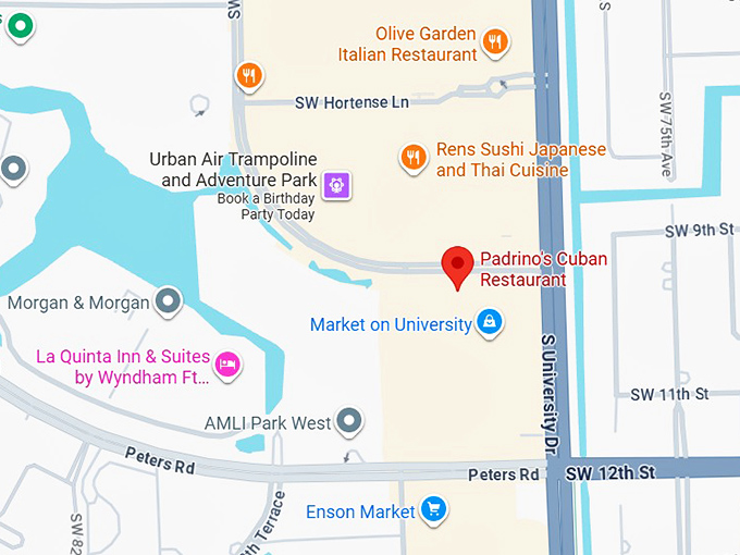 16. padrino's cuban restaurant map