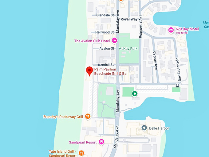 16. palm pavilion beachside grill & bar map
