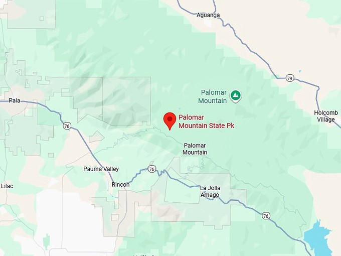 16. palomar mountain state park map
