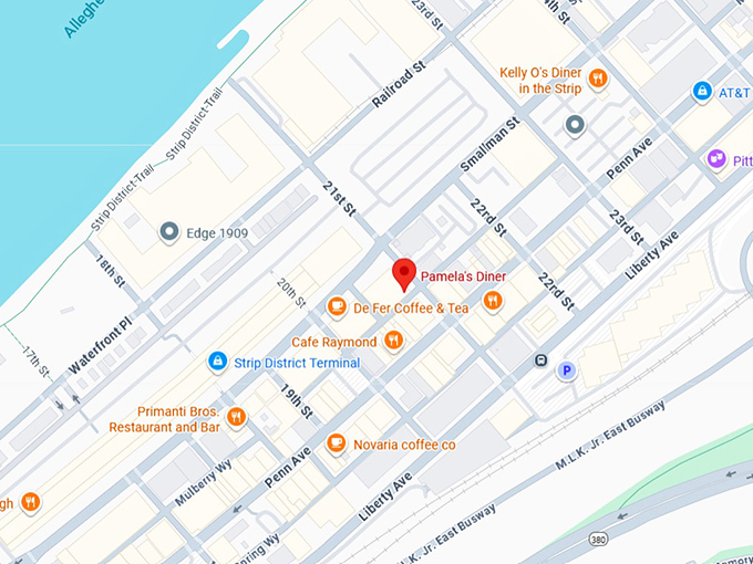 16. pamela&rsquo;s diner (60 21st st) map