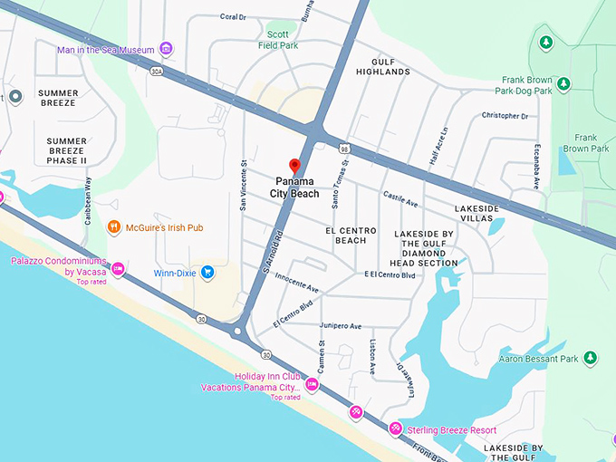 16. panama city beach fl map