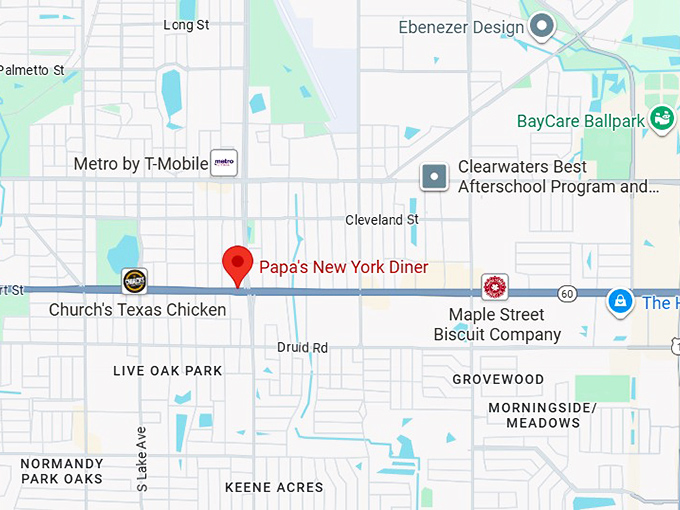16. papa's new york diner map