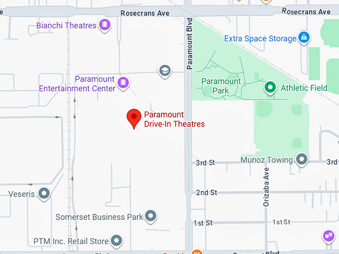 16. paramount drive in theatres map