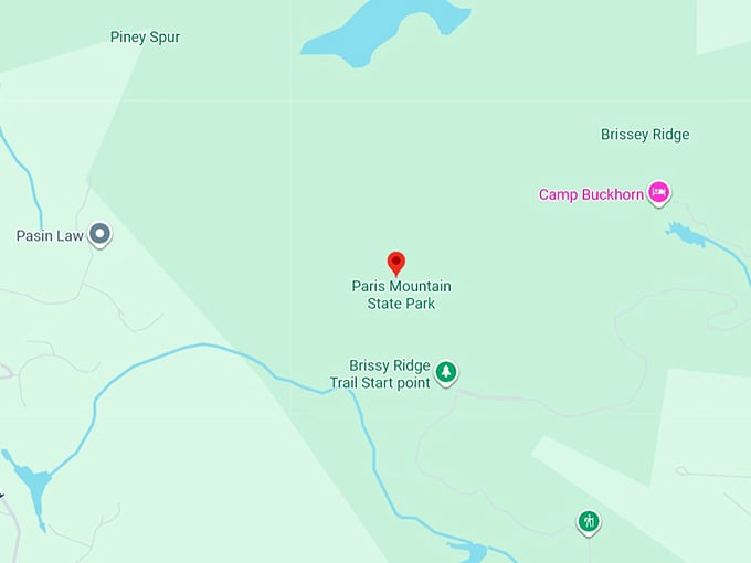 16. paris mountain state park map